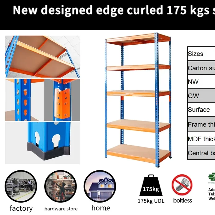 Rivet Boltless Shelving/slotted Angle Rack Shelving - Buy Shelves Unit ...