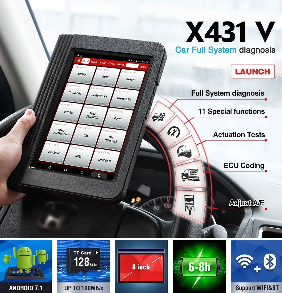 Launch X431 V Full System Diagnostic Tool X431v Support Ecu Coding ...