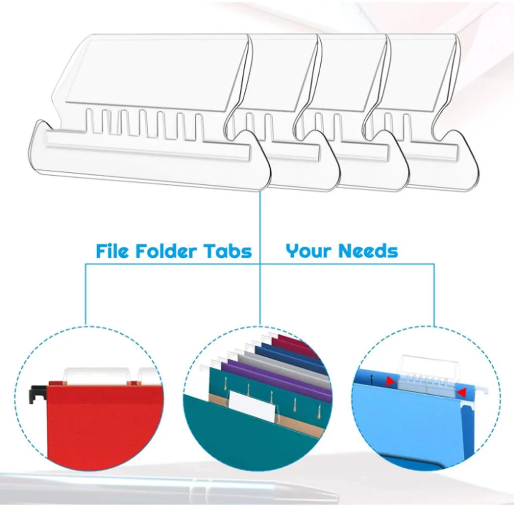 Hanging File Folder Labels Clear Inserts File Folder Tabs for Hanging ...