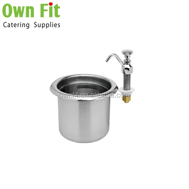 Ice Cream Dipper Well and Faucet Set - Stainless Steel