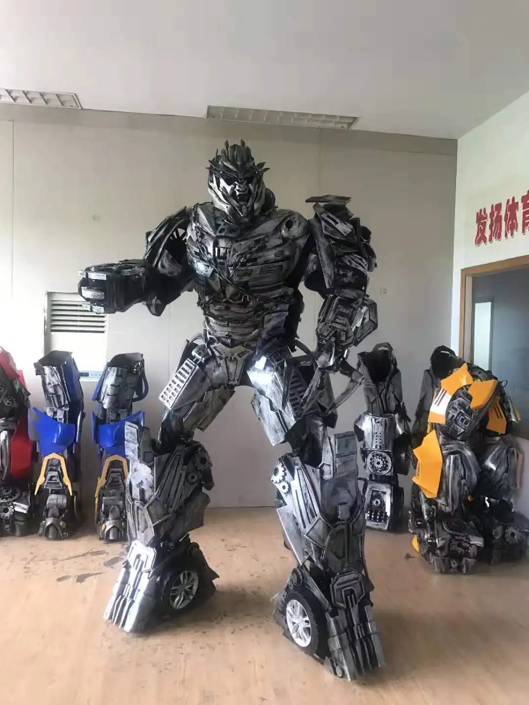 Cheap Eva Realistic Silver Cosplay Robot Costume With Voice Light Robot ...