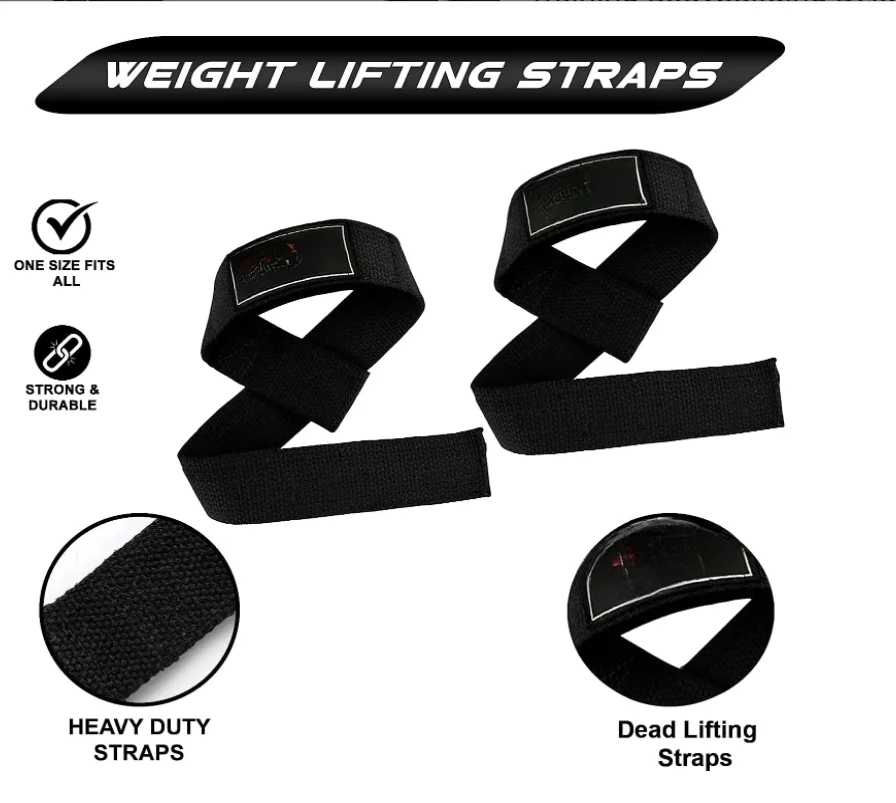 Polyester Padded Cotton Non-slip Hard Pull Wrist Power Lifting Grips ...