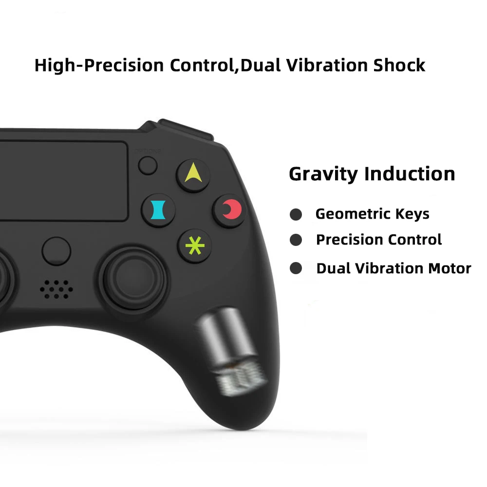 Led Ps4 Controller Accessories Dual Vibration Shock Wireless Controller ...