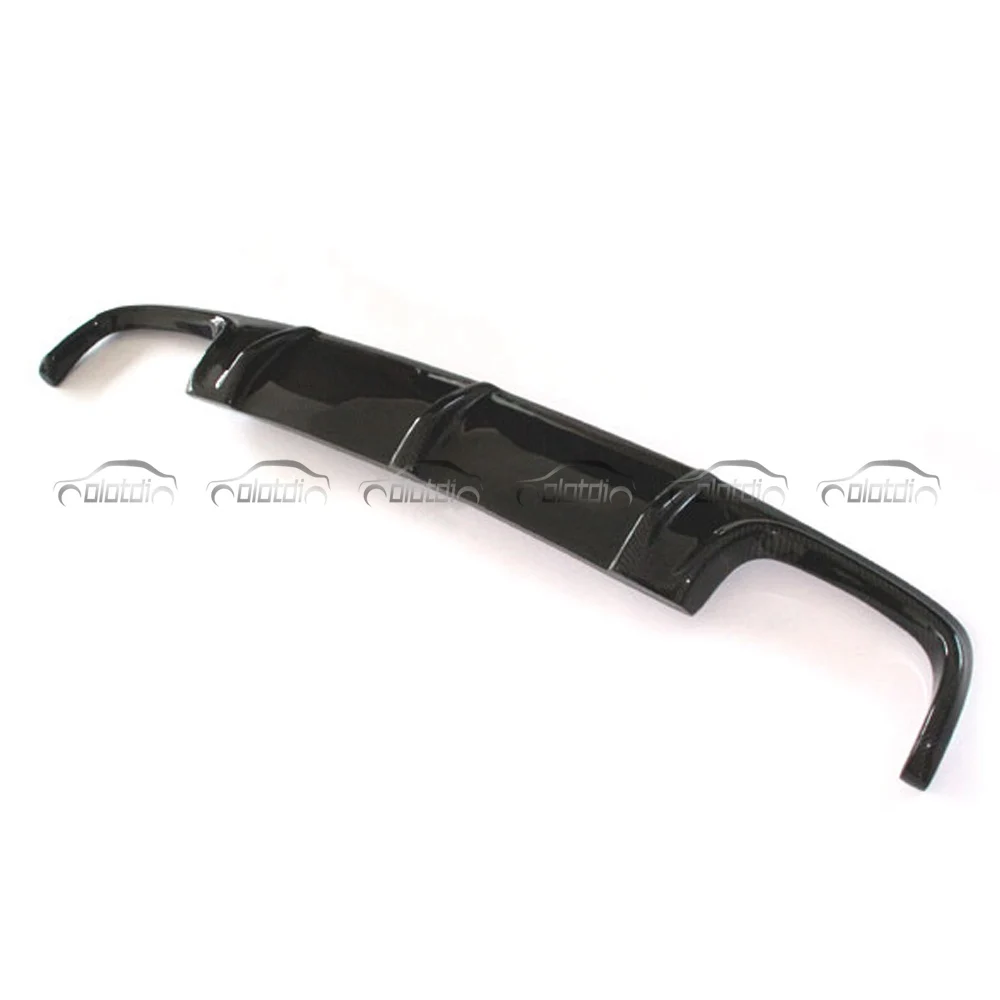 Car Tuning Carbon Fiber Rear Bumper Lip Fins Spoiler Diffuser For ...