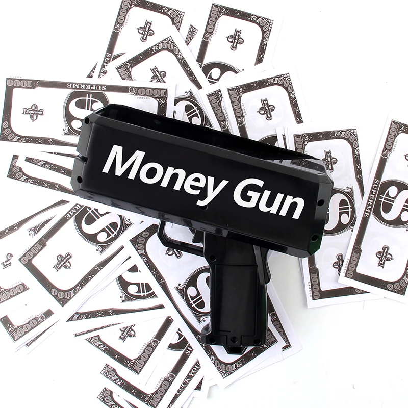 Custom LOGO Money Gun Toy - Party Surprising Game Gun