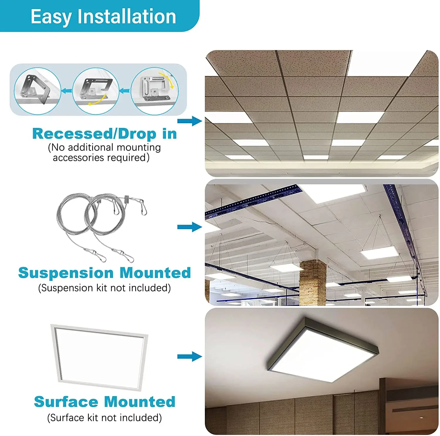 Oem 60x60 Led Ceiling Panel Light 40w Remote Office Lighting Dimmable ...