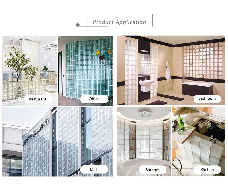 Colored Tinted Crystal Glass Block Wall Building Decorative Glass Brick