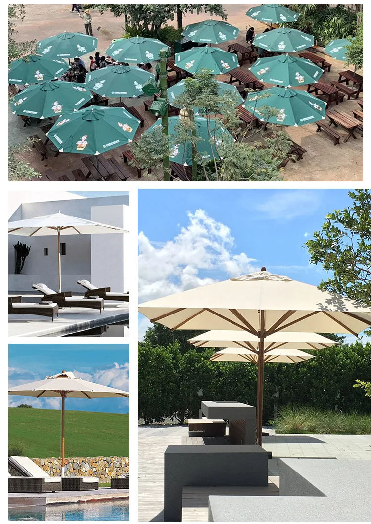 Modern Aluminum Outdoor Parasol Commercial Sun Umbrella for Hotels ...