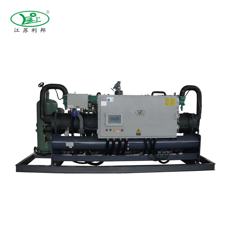 Screw Compressor Condensing Unit Water Cooled Two Parallel Automatic ...