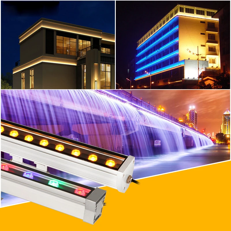 Decorative Building Projector Linear Light Ip65 Low Power Dc24v 10w ...