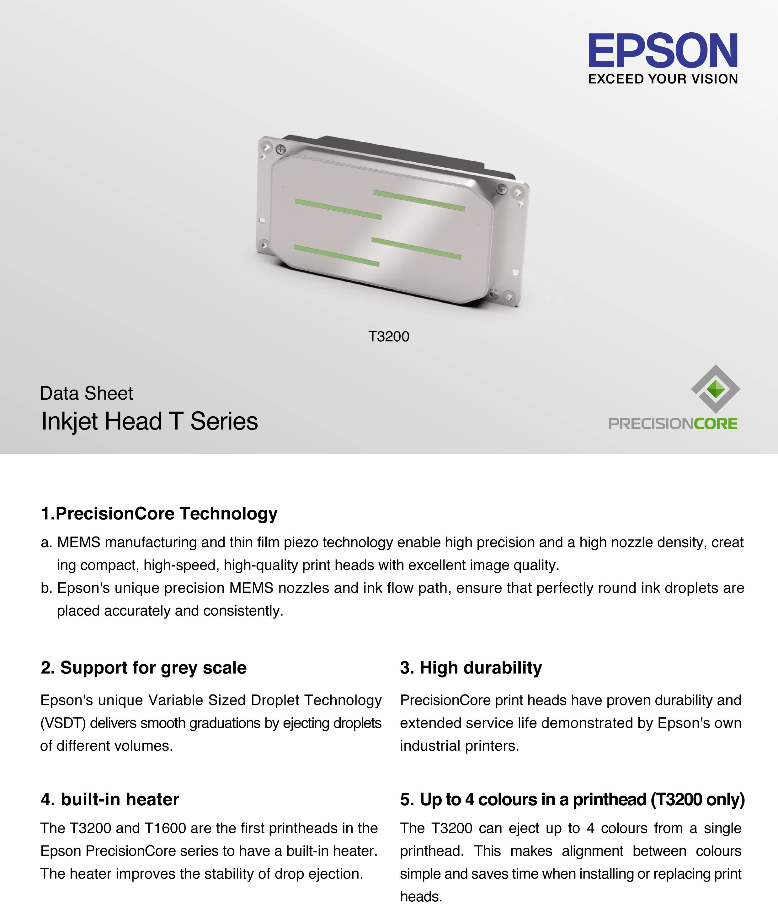 T3200-U3 UV Printhead - Precisioncore Microtfp Printer