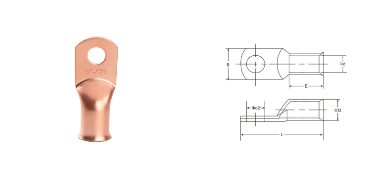 Awg Series Cable Lug Standard Barrel 600v To 35kv High Standard Quality ...
