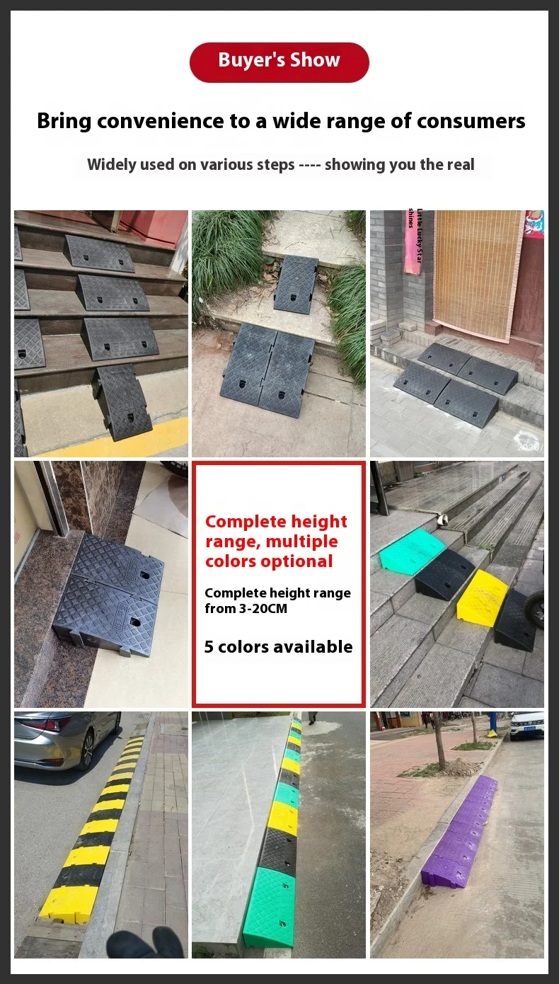 Plastic Curb Ramp Step Ramp Mat Curb Ramp Uphill Mat Slope Mat Road ...