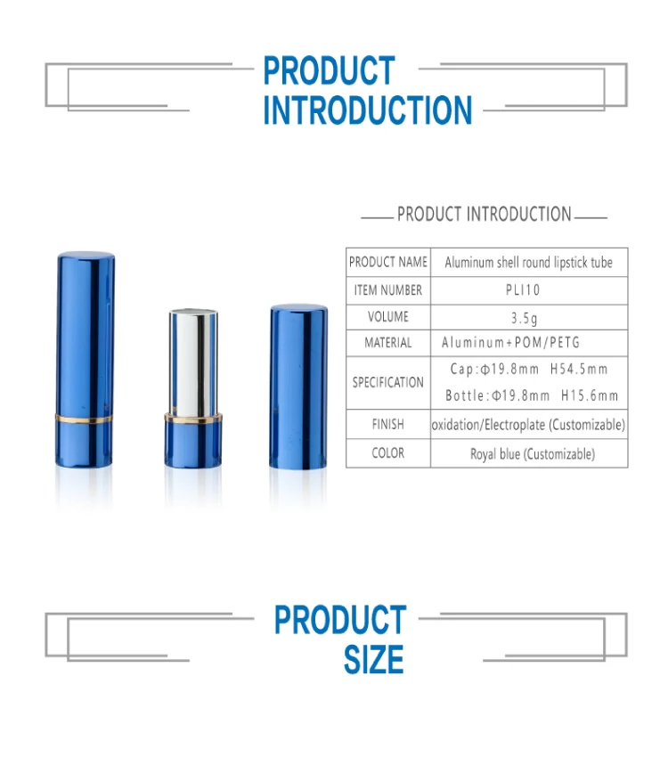 Custom Logo Shiny Silver Empty 3.5g Aluminum Cosmetic Lip Balm ...