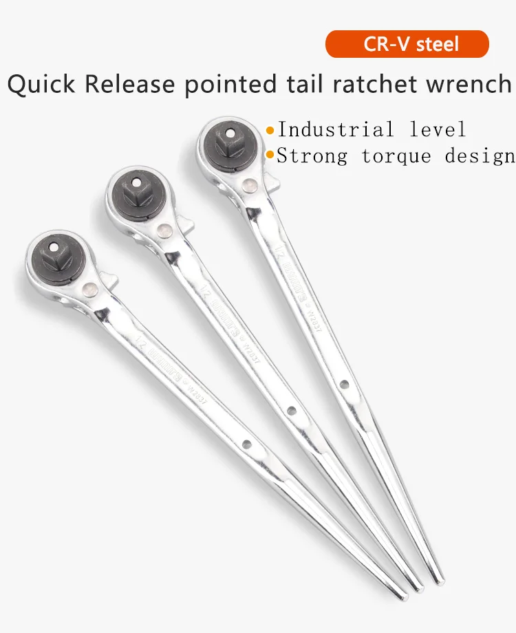 Heavy-duty Long Handle Ratchet Spanner Wrench for Tools