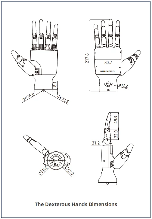 Inspire Robots RH56BFX - High-Speed Robotic Hand for Labs