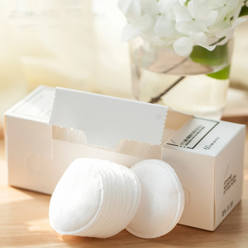 Customized Organic Cotton Facial Rounds Non Woven Cotton Pads For Toner ...