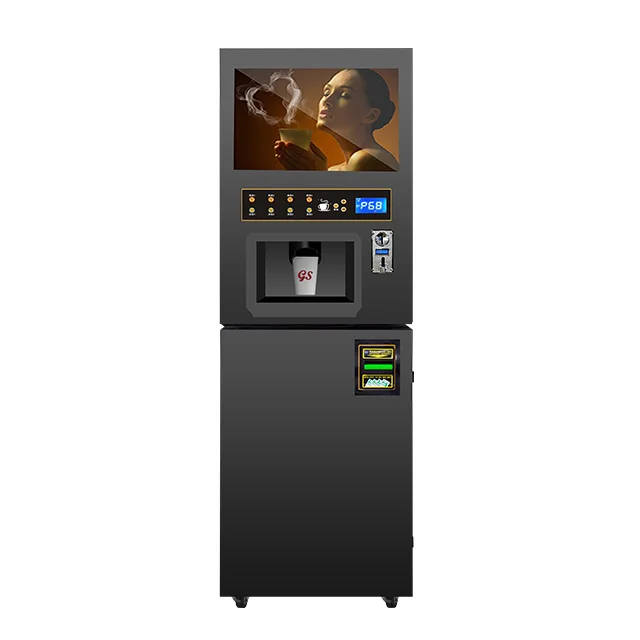 Instant Coffee Vending Machine with Automatic Cup Dispenser