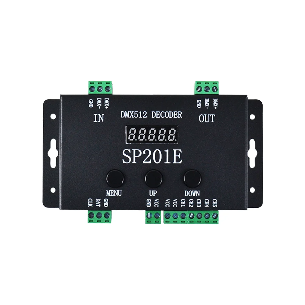 Sp201e Dmx512 Led Decoder Dc5-24v Addressable Rgb Digital Pixel Ws2811 Ws2815 Sk6812 Led Strip ...