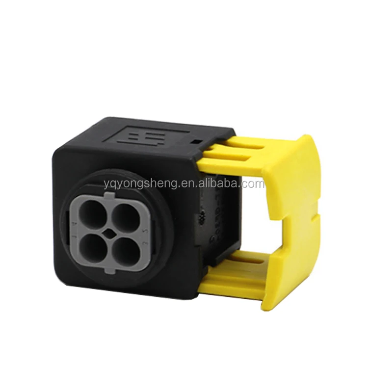 Yongsheng 2-1418390-1 Yellow+black Auto Female 4 Pin IP67 Connector