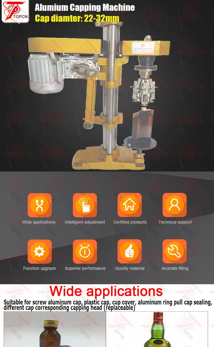 Electric Semi Automatic Manual Glass Wine Bottle Ropp Capping Machinery - China Manufacturing