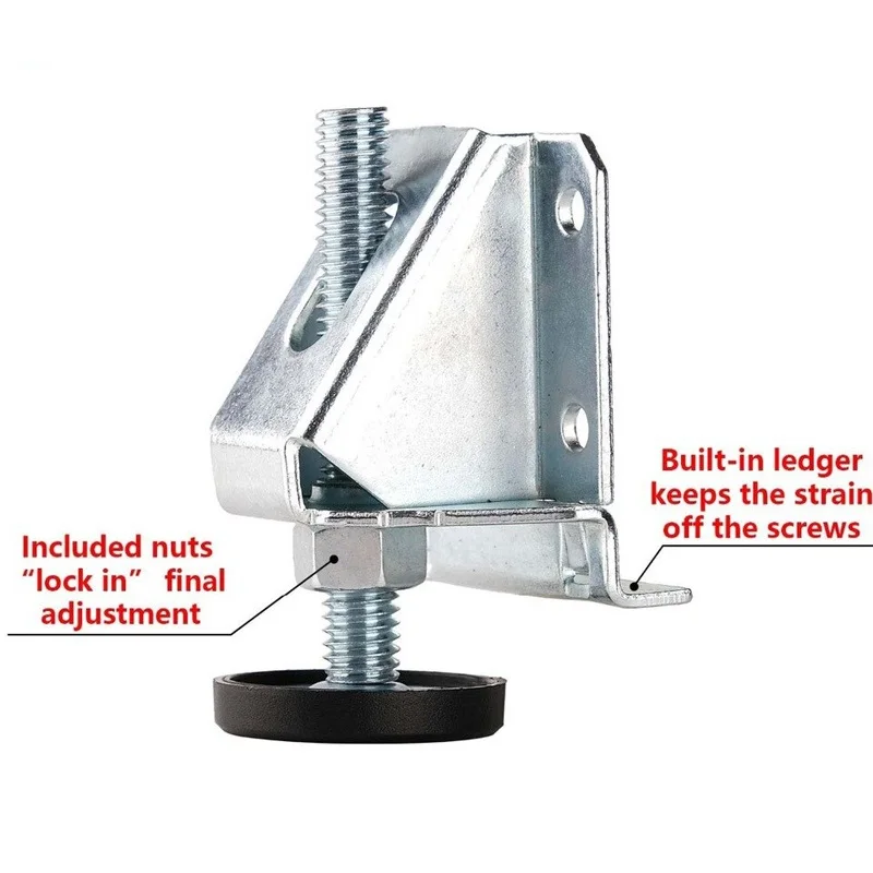 Levelers Adjustable Table Leg Leveler W/lock Nuts For Furniture Table ...