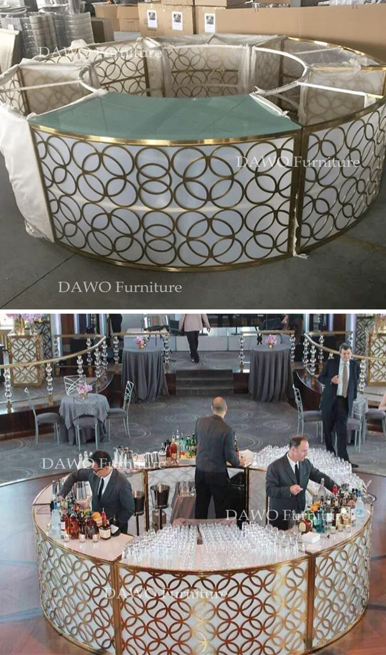 Round Shape Glass Top Separable Bar Table With Led For Night Club - Buy ...