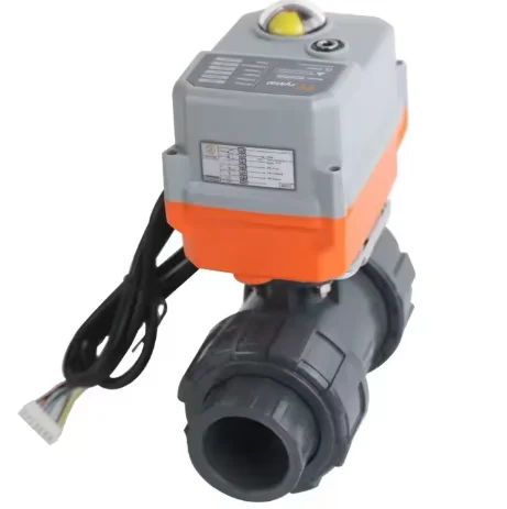 2-way PVC Plastic Ball Valve with Manual Electric Actuator