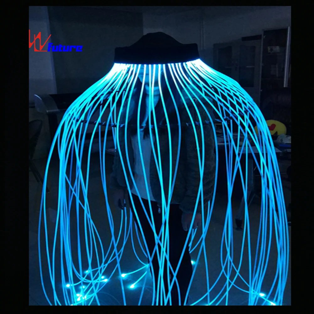 LED Jellyfish Spinner Props - Customize Fiber Optic Dancewear