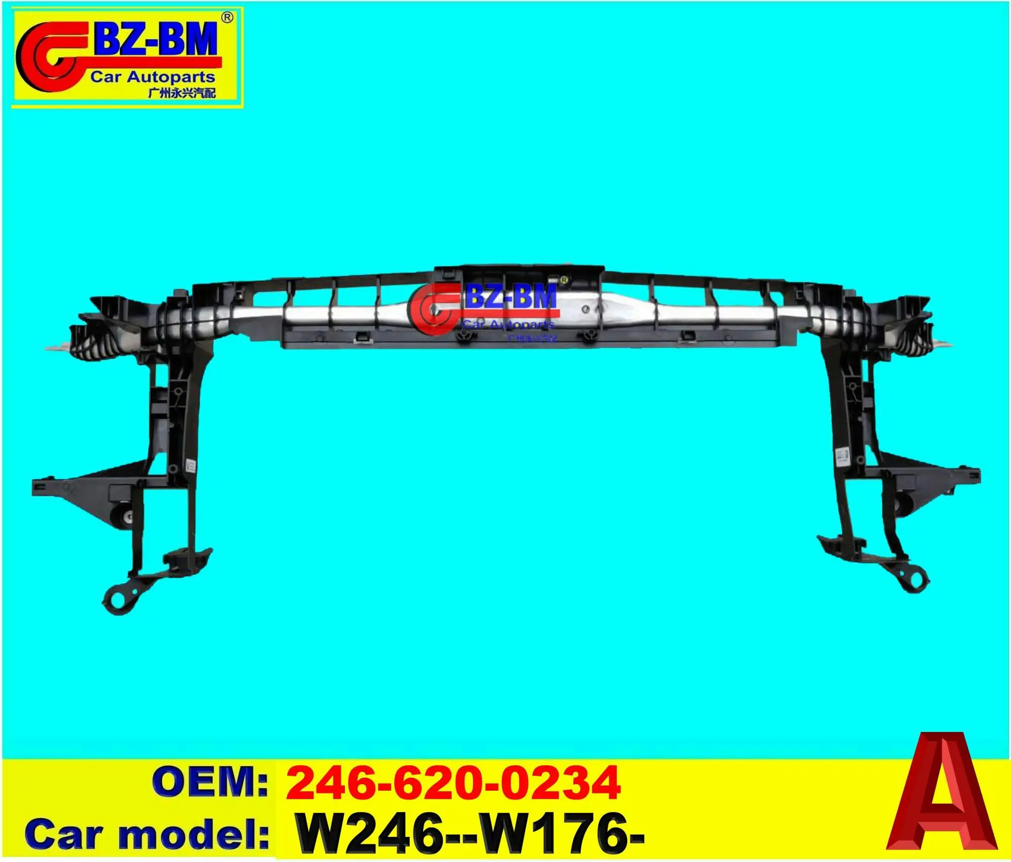 Hood Fender Front Bumper Reinforcer Bar For Benz Headlight Bracket Left ...