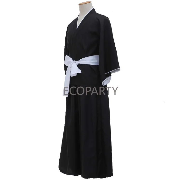 Kurosaki Ichigo Cosplay Costume Set - Japanese Kimono Outfit with Straw ...