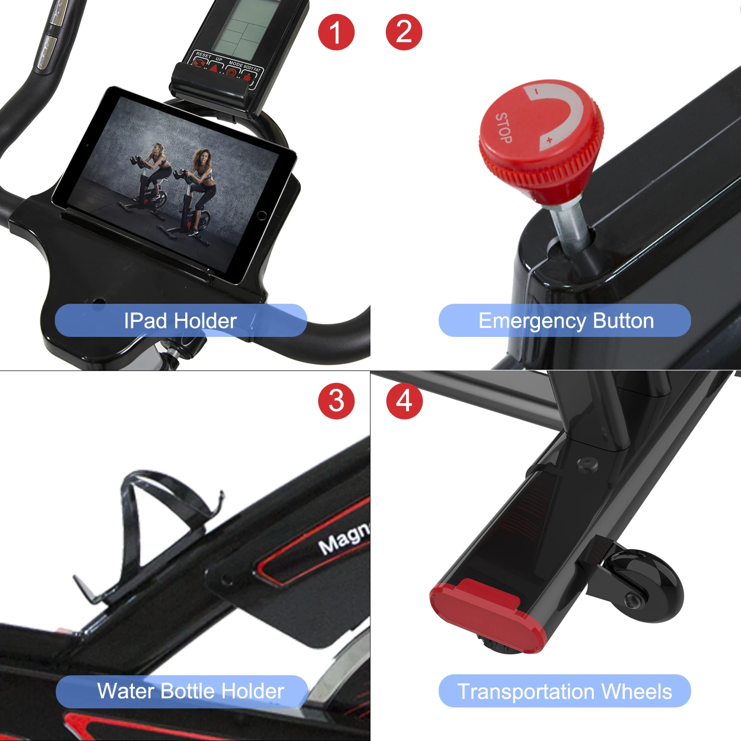 Snode 8731 Spinning Bike Indoor Gym Equipment Portable Bike Flywheel ...