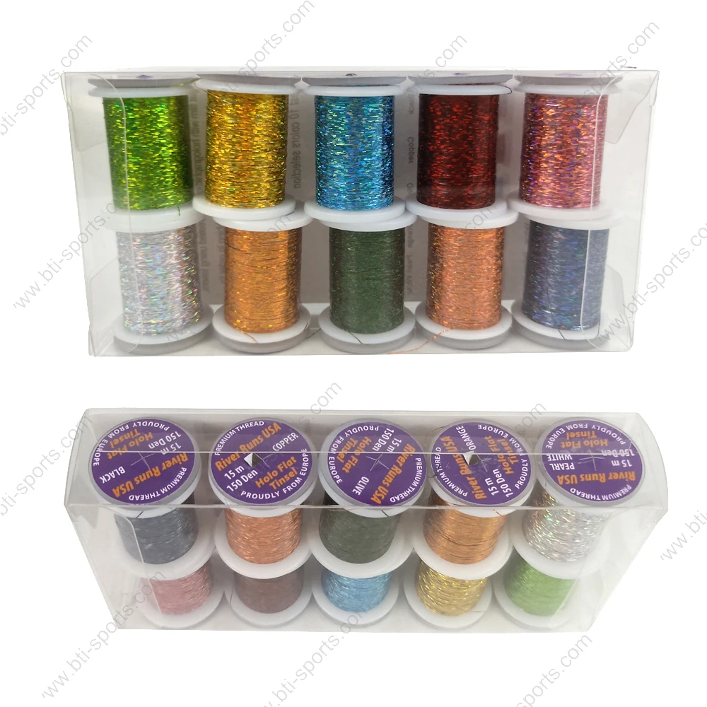 Wholesale High Quality Fly Tying Thread 150d 15m Holo Flat Tinsel ...