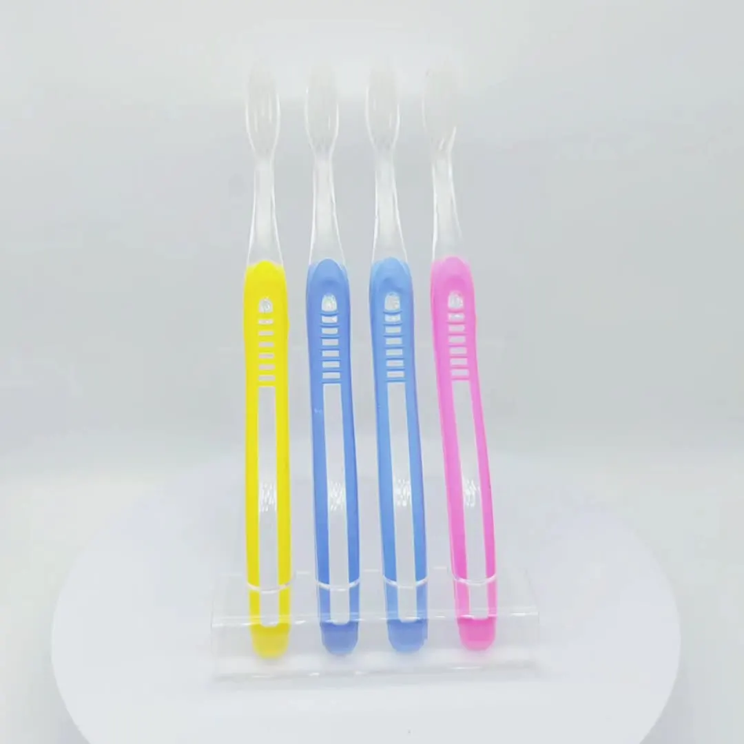 Adult Toothbrush with Transparent Crystal Texture Handle Medium Bristle ...
