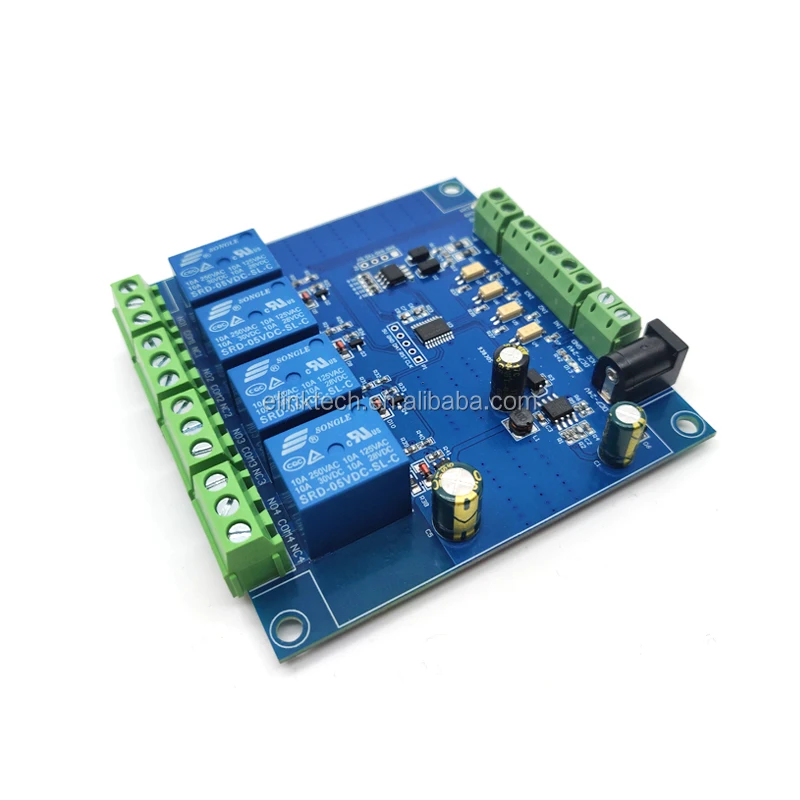 Modbus-rtu7-24v Four-way Relay Module Switch Input Output Rs485/ttl Anti-reverse Support Bom ...