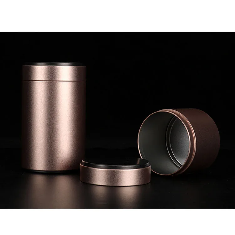 Luxury Cylinder Metal Container 100g 150g Foodgrade Airtight Tea Can ...