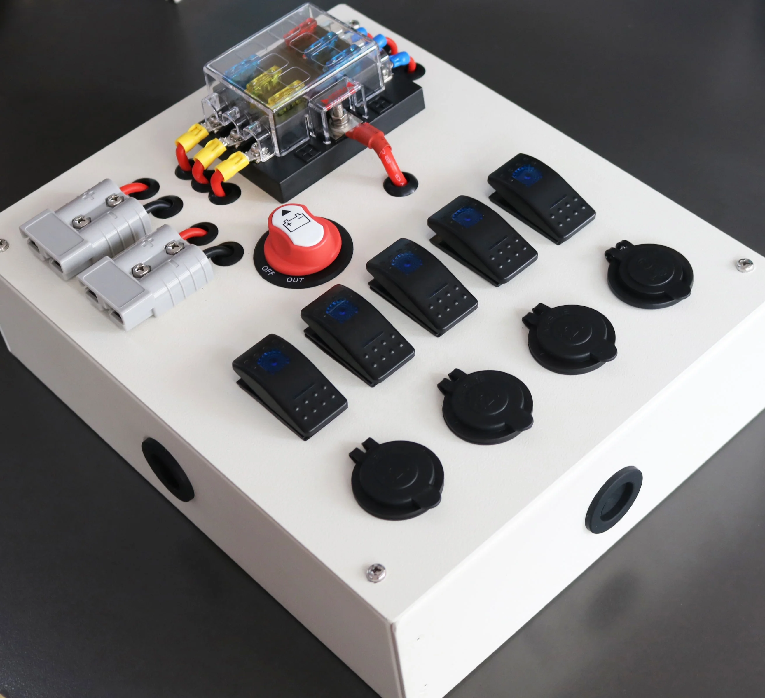 12volt Setup Switch Board - Control Panel Box with Solar