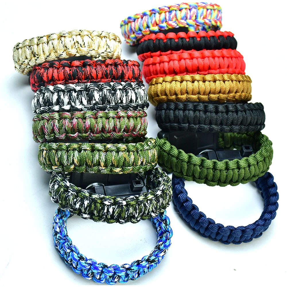7 In1 Outdoor Handmade Paracord Bracelet - Survival Kit