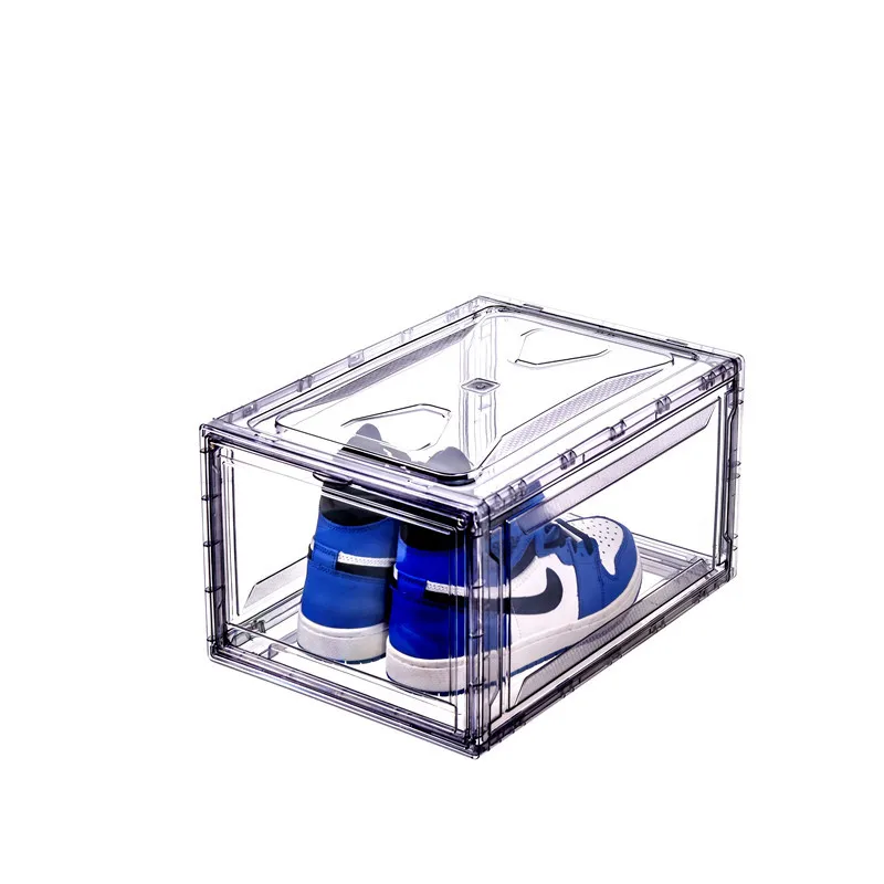 Transparent Plastic Sneaker Stackable Shoe Storage Boxes