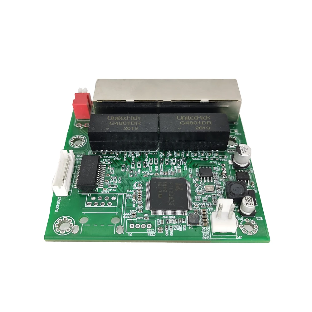 4+1 Port Gigabit Ethernet Switch PCB Module Assembly