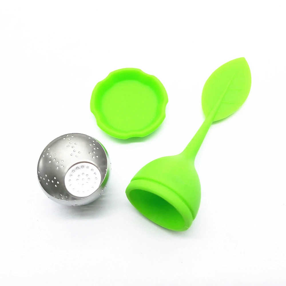 Silicone Loose Leaf Tea Infuser with Drip Tray,Silicone Tea Filter ...