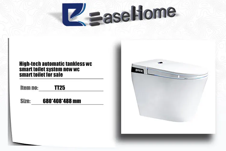High-Tech Automatic Tankless WC Smart Toilet System New WC Smart Toilet ...
