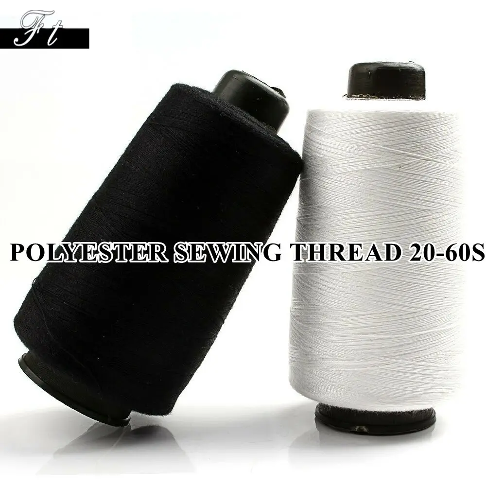 High Quality Sewing Threads 100% Polyester Sewing Yarn 50/2 Raw White ...
