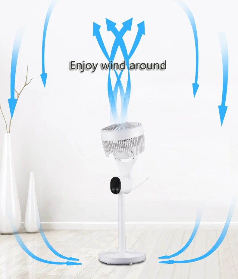 3 Speed Levels & 3 Breeze Modes Remote Stand Fan with Touch-screen And ...