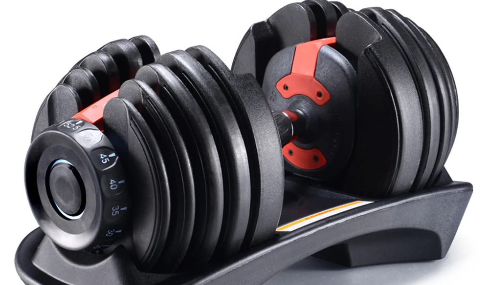 24kg Adjustable Dumbbell Block Set 52.5lb Adjustable Chrome Dumbbell ...