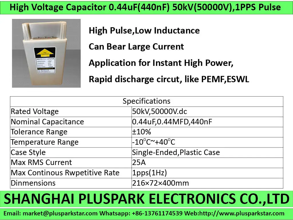 Condensador De Alta Tensión,0,44 Uf,50kv,50kv,440nf,Hv,1pps Pulse - Buy ...