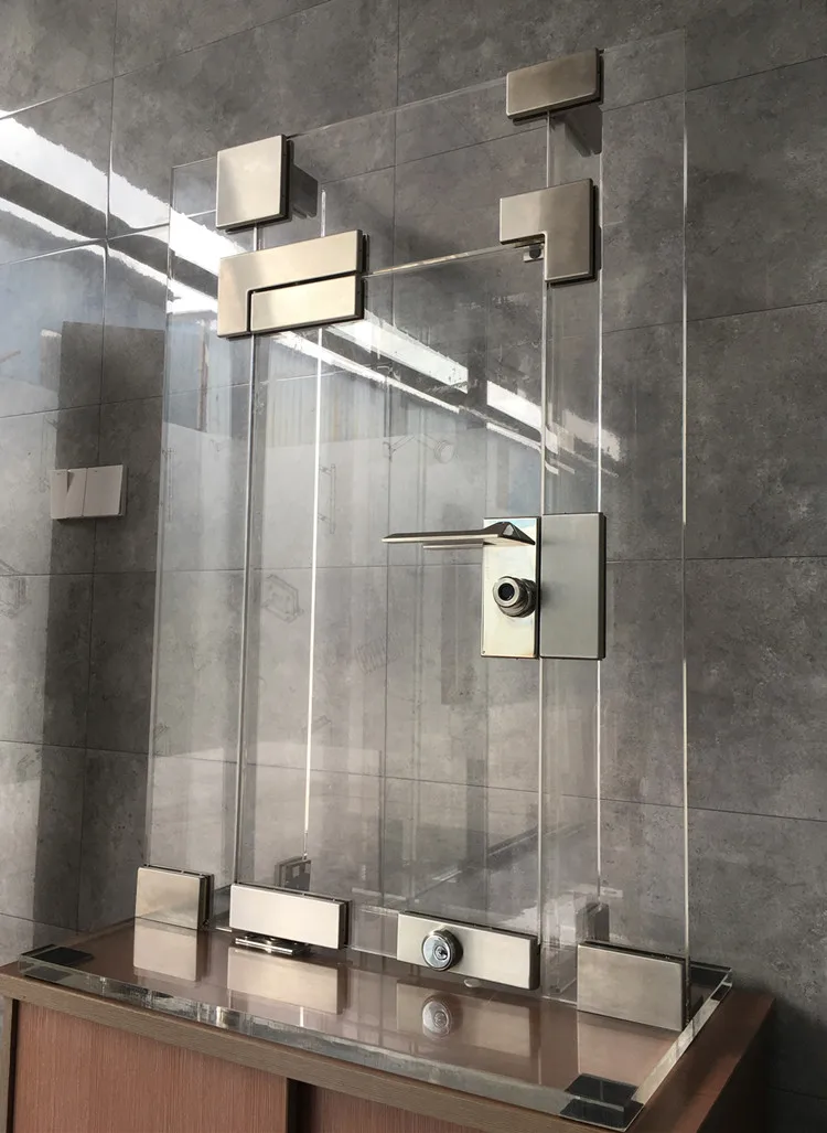 Heavy Duty Frameless Glass Door - Adjustable Pivot Beam