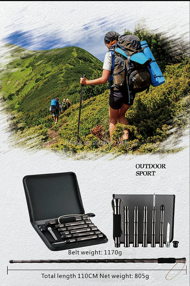 Wholesale Tactical Defence Stick Portable Outdoor Trekking Pole ...