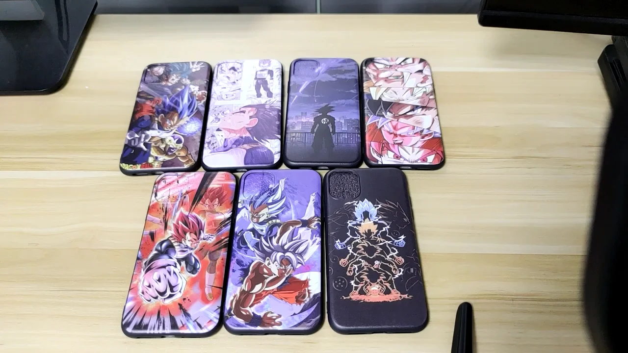 Custom Printed Design Anime Black Phone Case For Iphone 7 8 Se2020 11 ...