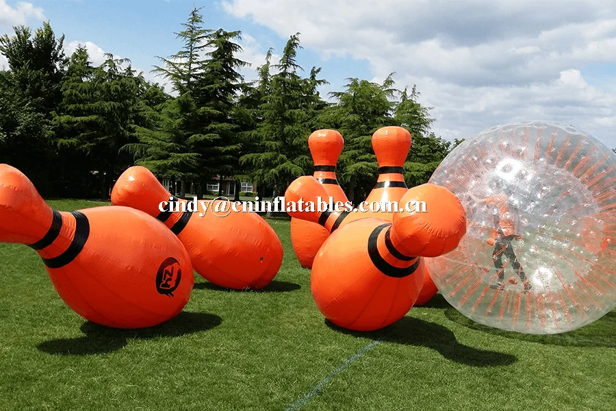 Human Bowling Person In Ball Hitting Pins Sets Inflatable Bowling Game ...